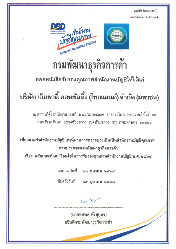 Certificate – AHHA